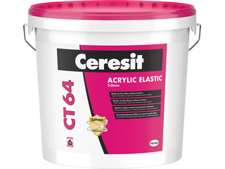 Henkel Ceresit CT 64 Elastic akril vékonyvakolat, dörzsölt 2 mm fehér 25 kg
