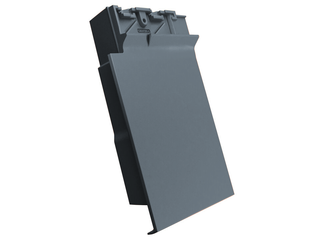 Creaton SIMPLA taréjszellőző szegélycserép bal Finesse palaszürke üvegmázas